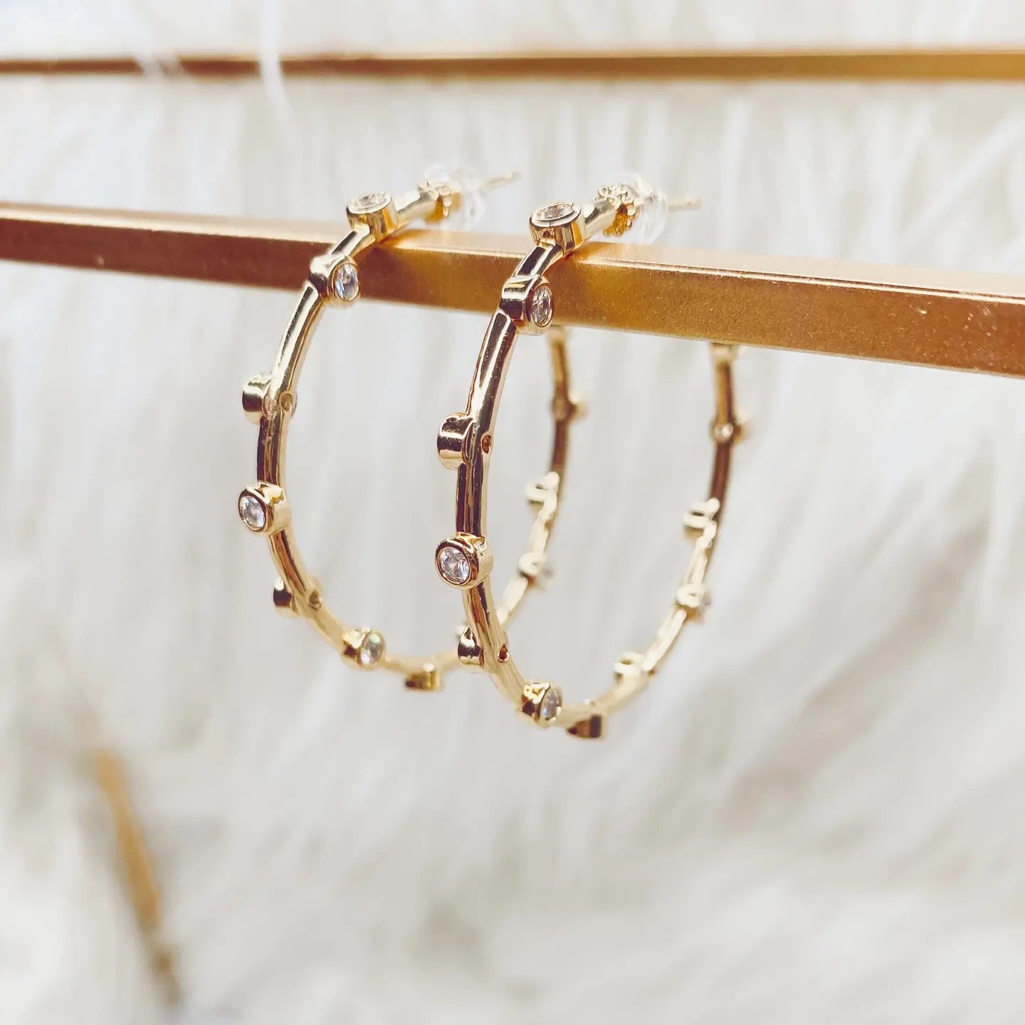 Reagan Gold Hoops – Saving Grace Christian Boutique